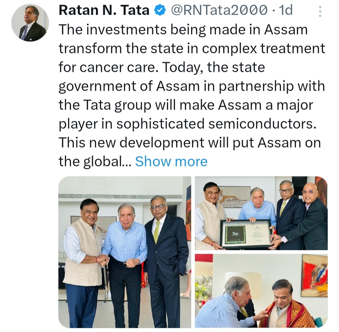 Tata Group Announcement on Semiconductor Plant Investment in Assam ...